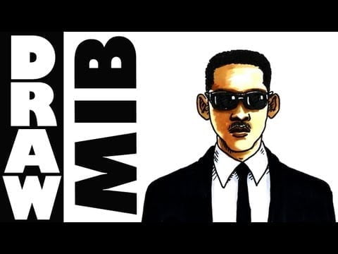 Learn to draw Will Smith MIB in pen and ink – Shoo Rayner