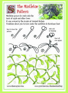 How to draw the Mistletoe Pattern – Shoo Rayner