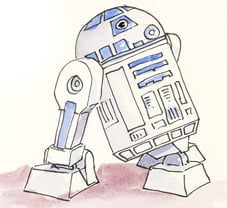 How to draw R2D2 – Draw Stuff Real Easy