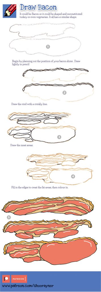 How to draw bacon Real Easy – Shoo Rayner