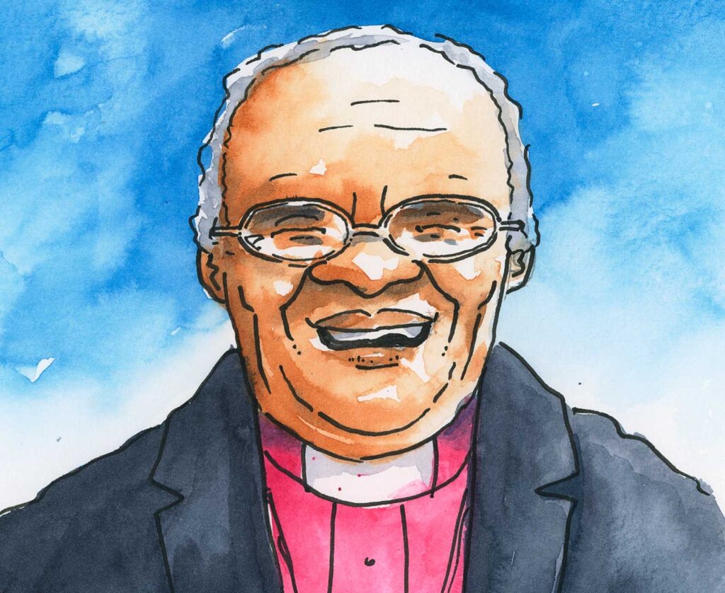 How to draw Archbishop Desmond Tutu – Shoo Rayner