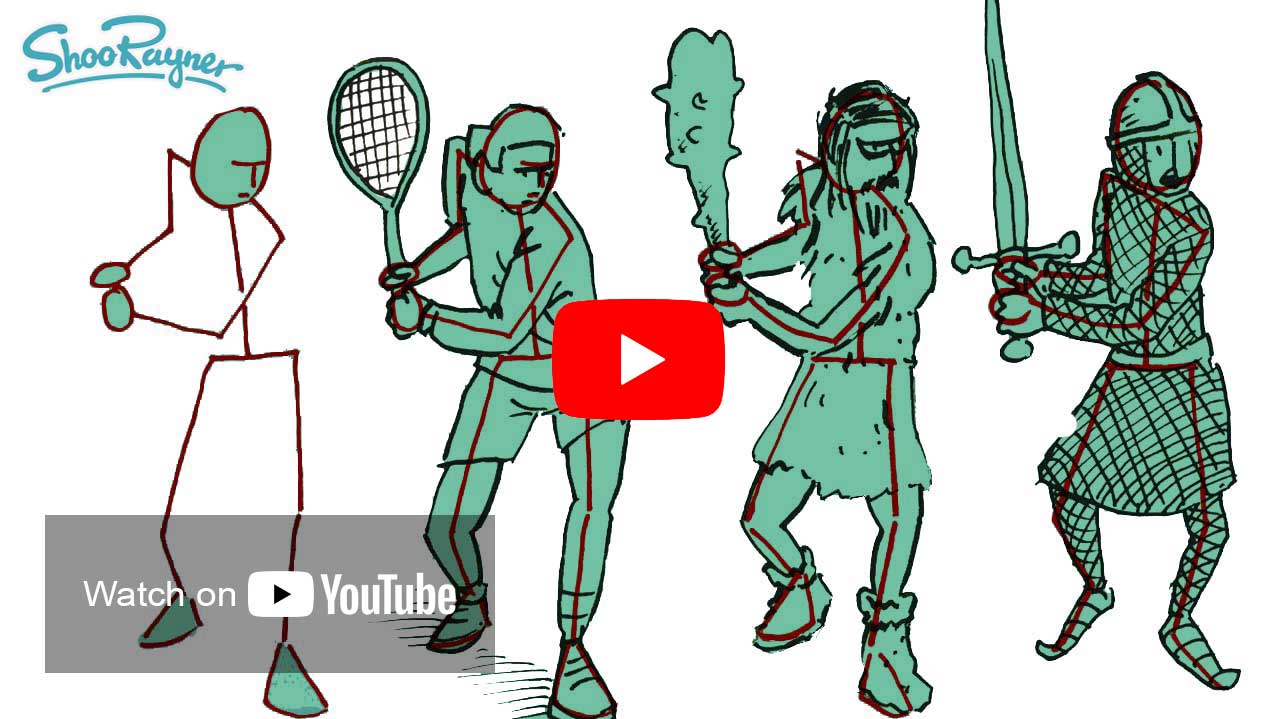 Draw action poses from simple stick figures – Here’s how for all ...