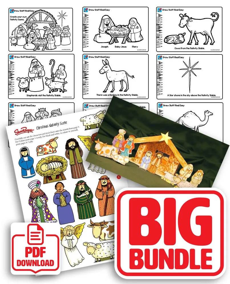 Nativity Scene Characters Cut Out Nativity Paper Cut Outs Silhouettes